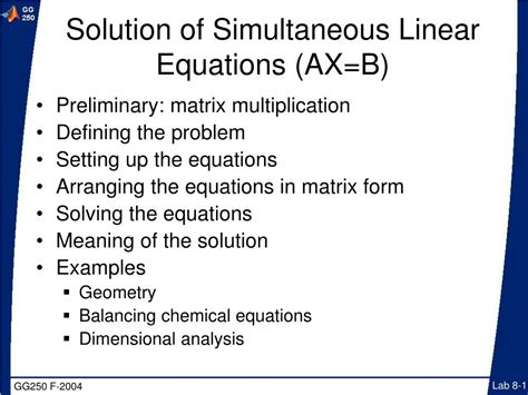 Ppt Solution Of Simultaneous Linear Equations Ax B Powerpoint Presentation Id 200993