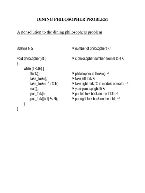 Dining Philosopher Problem Pdf Concurrent Computing Computer Architecture