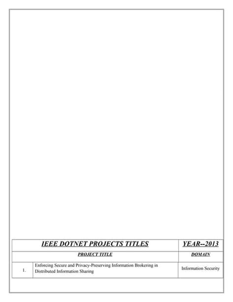 Final Year Ieee Project Centre In Chennai Pdf