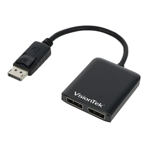 Visiontek Displayport To Dual Displayport Adapter Mst Hub