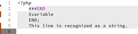 Php End Of Indented Heredoc Not Recognized If Content Ends With
