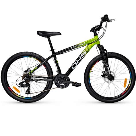 Bicicleta Copii Dhs Terrana 2423 Model 2026 24 Inch Verde Negru