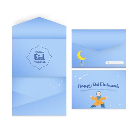 Premium Vector Ramadhan Eid Mubarak Envelope Card Mockup