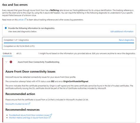 Troubleshoot 4xx And 5xx Errors Using Reference String Azure Front Door Microsoft Learn