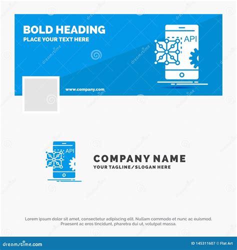 Blue Business Logo Template For Api Application Coding Development Mobile Facebook Timeline