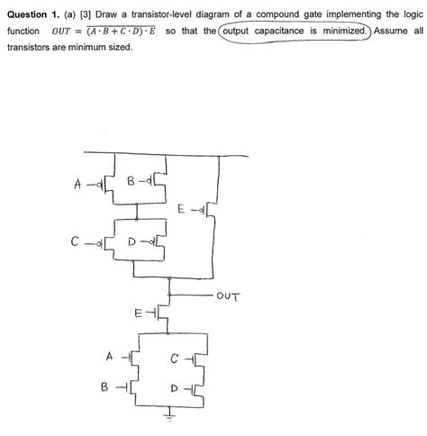 Solved Question A Draw A Transistor Level Diagram Chegg Com