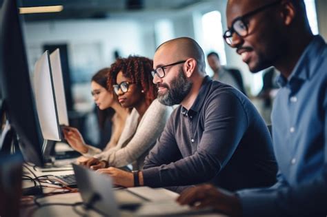 Equipe De Desenvolvedores De Software Trabalhando No Escritório Foto