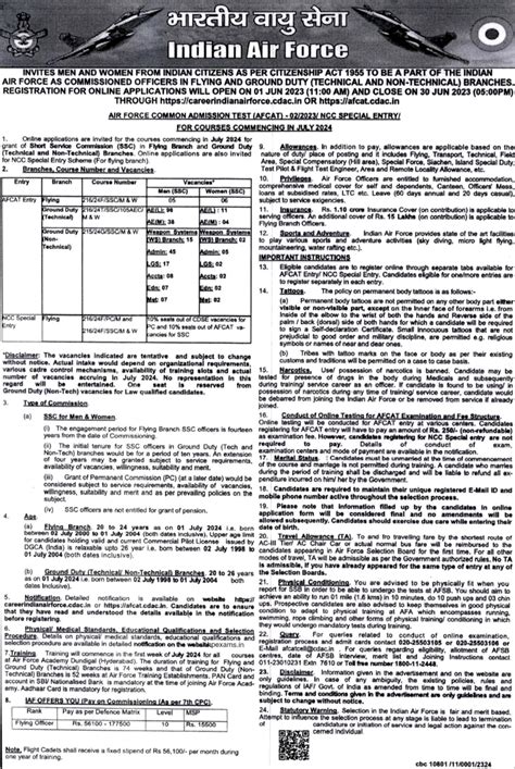 Iaf Afcat 2 2023 Notification