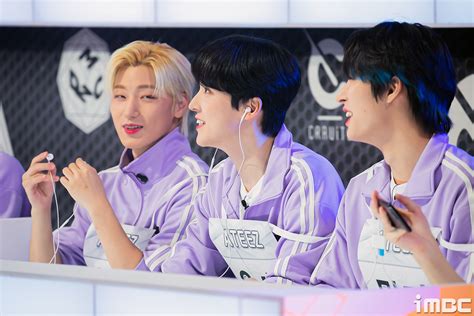 [움짤] 에이티즈 산 윤호 민기 여상 배틀 케미 아육대 B하인드