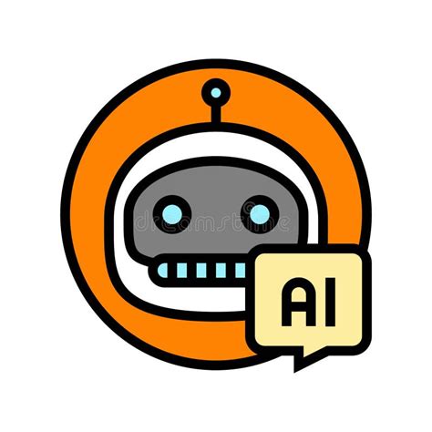 Ai Chat Bot Color Icon Vector Illustration Stock Vector Illustration