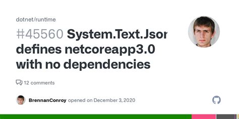 system text json defines netcoreapp3 0 with no dependencies · issue