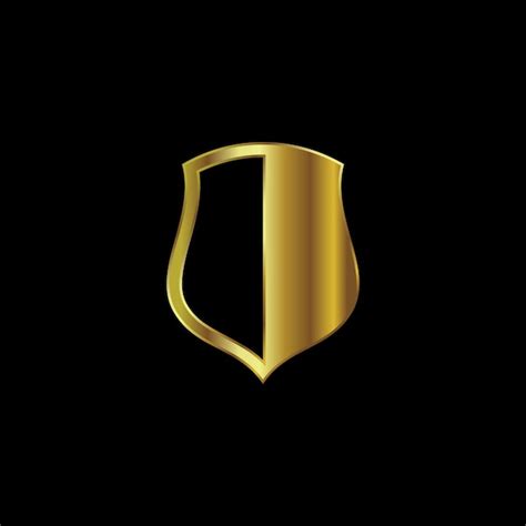 Premium Vector Gold Color Shield Secure Protection Icon Vector Template
