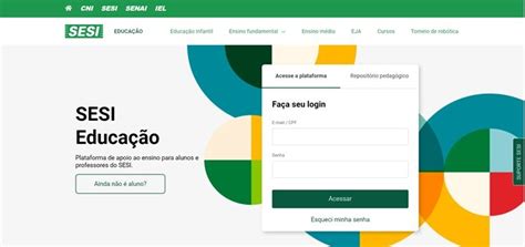 SESI Educação Portal do Aluno Portal do Aluno Cultivando Conhecimento