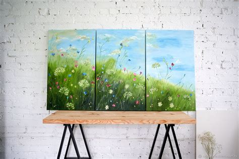 КАРТИНЫ МАСЛОМ ТРИПТИХ в интернет магазине Ярмарка Мастеров по цене