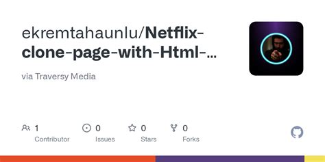 Github Ekremtahaunlunetflix Clone Page With Html Css And Javascript Via Traversy Media