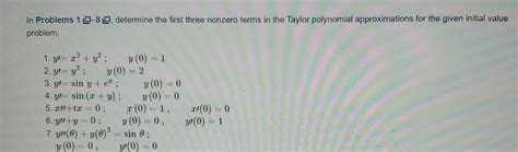 solved in problems 10 8 determine the first three nonzero