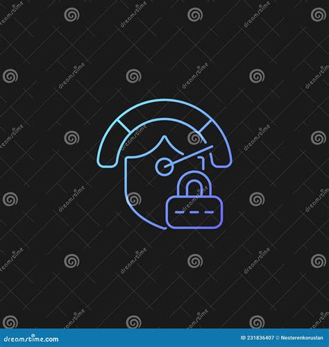 Strong Password Gradient Vector Icon For Dark Theme Stock Vector Illustration Of Outline