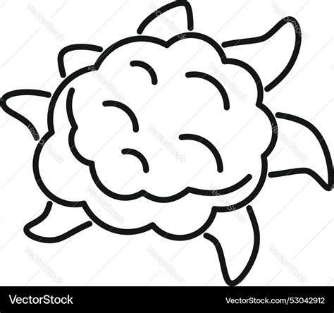 Brain Cancer Spreading Showing Using Metaphor Vector Image