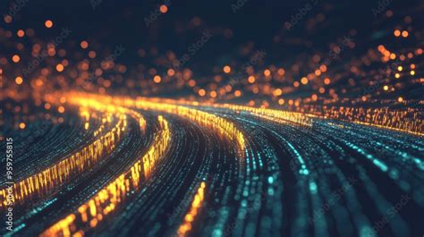 A Digital Representation Of Data Transfer With Streams Of Binary Code