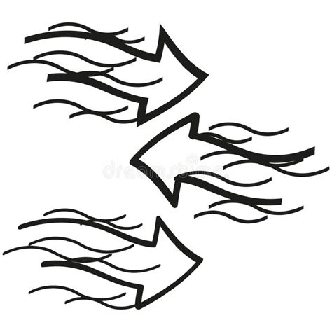 Flaming Arrow Set Fiery Motion Symbol Burning Speed Vector Hot