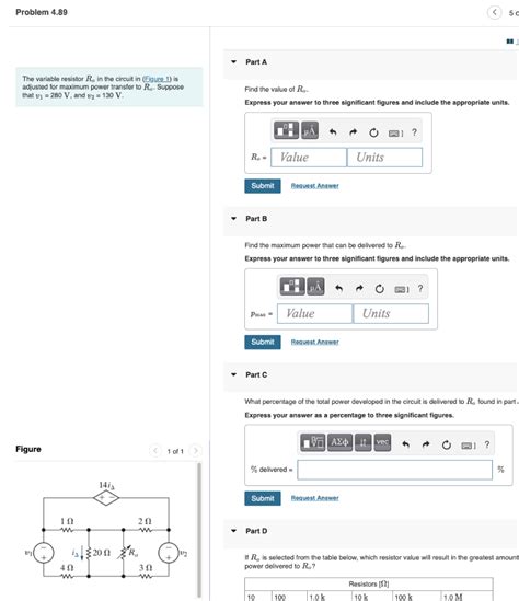 Solved The Variable Resistor Ro In The Circuit In Figure 1