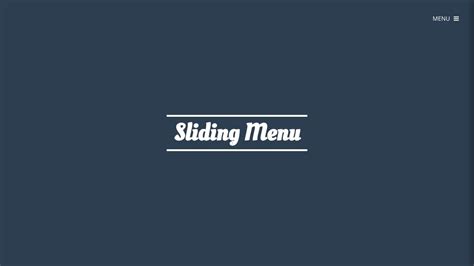 JQuery CSS Sliding Menu Iamrohit In