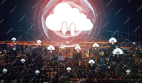 premium photo cloud computing technology and online data storage for business network uds