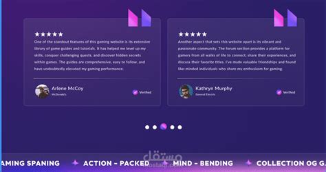 Frontend Landing Page Gaming Website Using Reactjs مستقل