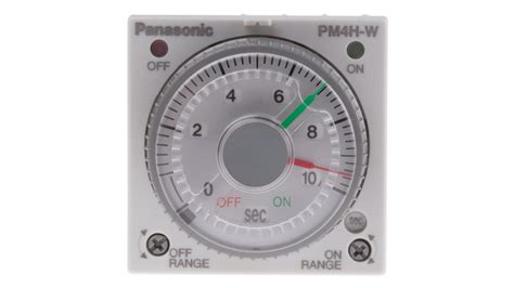 Pm4hwhac240swj Panasonic Pm4h W Series Timer Relay 100 → 240v Ac 1 S → 500h 1 Function Rs