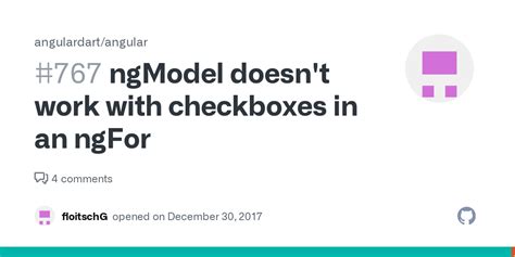 Ngmodel Doesn T Work With Checkboxes In An Ngfor Issue Angulardart Angular Github