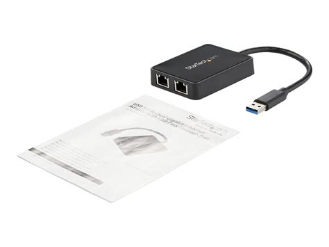 StarTech Com USB 3 0 To Dual Port Gigabit Ethernet Adapter W USB Port Portal Shi Com