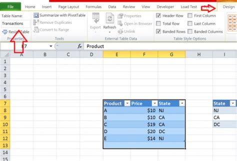 Excel Structured Tables Fasrphone