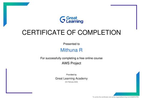 Mithuna R On Linkedin Hi All Ive Successfully Completed The Aws