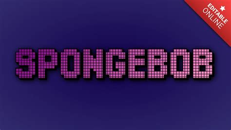 Spongebob Video Game 3d Text Effect Generator