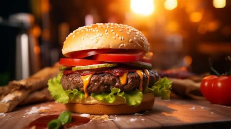 Premium Ai Image Tasty Burger