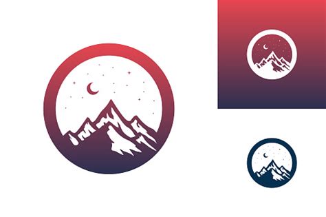현대 서클 마운틴 로고 템플릿 디자인 벡터 엠블럼 디자인 컨셉 크리에이티브 심볼 아이콘 로고에 대한 스톡 벡터 아트 및 기타 이미지 Istock