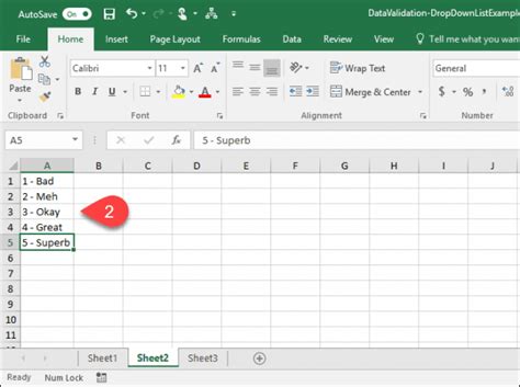 如何使用microsoft Excel中的数据验证创建下拉列表 数字指南