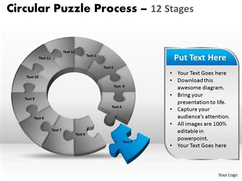 Components Circular Puzzle Process Presentation Graphics Presentation PowerPoint Example