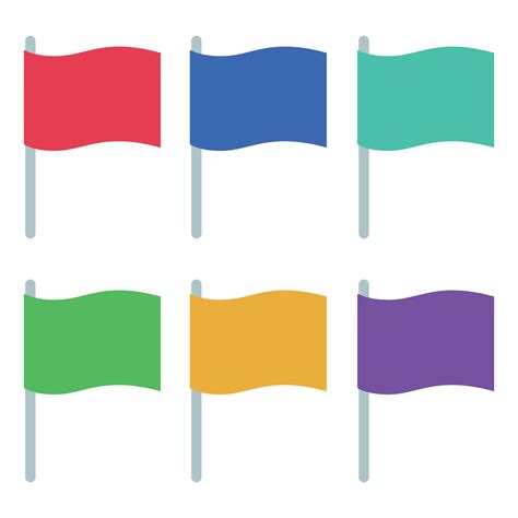 Different Coloured Wavey Flags Collection Vector Art At Vecteezy