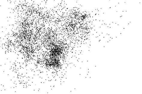 입자 스프레이 먼지 및 점 무작위 분자 반짝임 반짝임의 흰색 폭발에 블랙입니다 크 래 프 트 종이 생일 카드 공휴일 초대 전단지 낟 알 질감된 템플릿 디자인 벡터입니다 검은