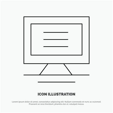 monitor computer hardware line icon vector 13122570 vector art at vecteezy