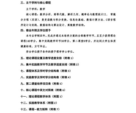 信息与计算科学专业培养方案 西安石油大学理学院