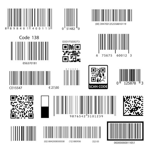 Premium Vector Barcodes Supermarket Scan Code Bars And Qr Codes