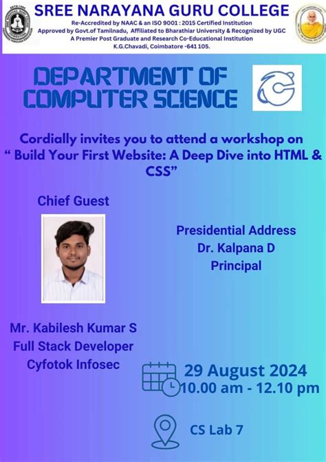 cyfotok on linkedin cyfotok workshop narayanagurucollege webdevelopment techtraining