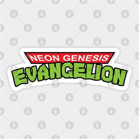 Neon Genesis Evangelion Tmnt Evangelion Sticker Teepublic