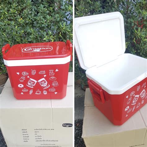 กระติกน้ำแข็งจุ 22 5 ลิตร คาร์เนชั่น กรุโฟมทั้งใบ เก็บเย็นนานกว่า 8 ชม Pk098 Thaipick