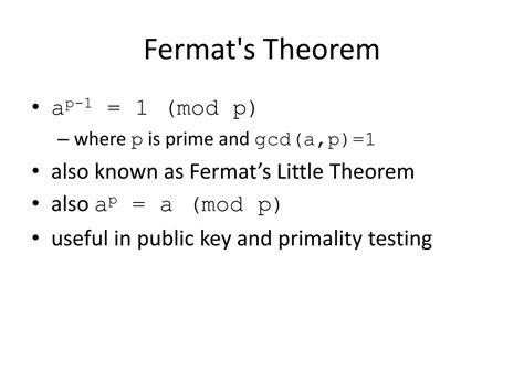 Ppt Number Theory Fundamentals Primes Theorems And Algorithms Powerpoint Presentation Id9330643