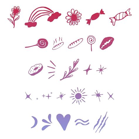 Premium Photo Sugar Items Gradient Effect Photo  Vector Set