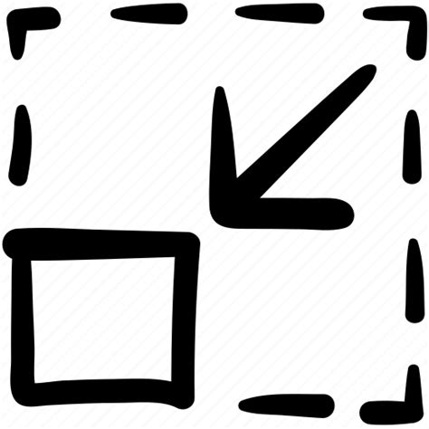 Design Doodle Exit Fullscreen Minimize Reduce Size Web Icon Download On Iconfinder