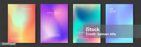 현대 추상 흐린 색상 그라데이션 패턴으로 설정된 흐린 배경입니다 브로셔 포스터 배너 전단지 및 카드를 위한 템플릿 컬렉션입니다 벡터 그림입니다 추상적인에 대한 스톡 벡터